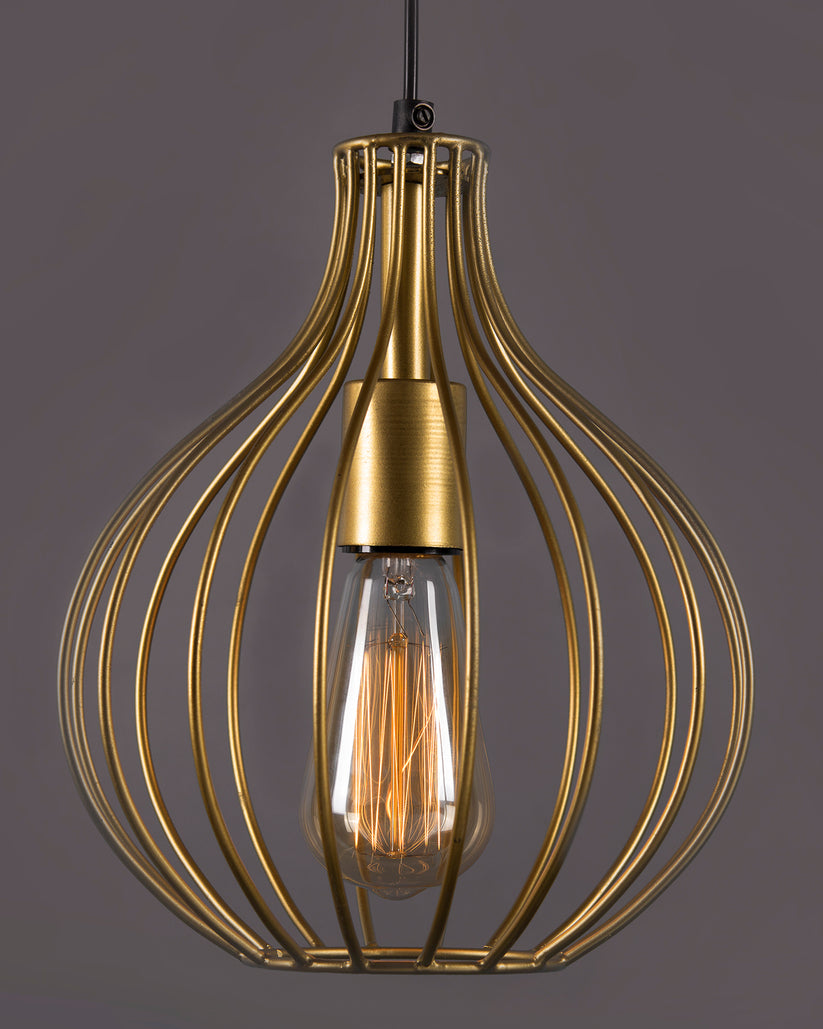 Golden Vintage Edison Filament hanging Crown , E27 hanging ceiling lig ...