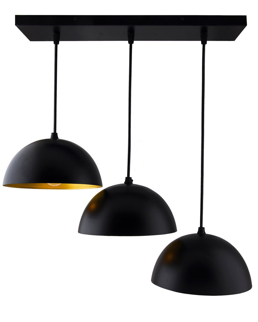 3-lights Linear Cluster Chandelier Black 8" Pendant hanging Pendant Li ...