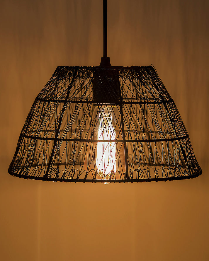 Metal Wire Mesh Lamp shade hanging light, ceiling pendant light, E27 A ...