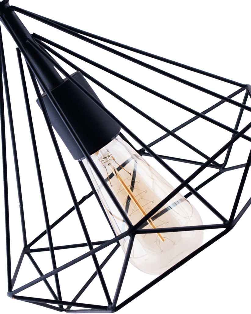 Edison Filament Hanging DIAMOND caged, E27 Holder, Decorative, Urban R ...