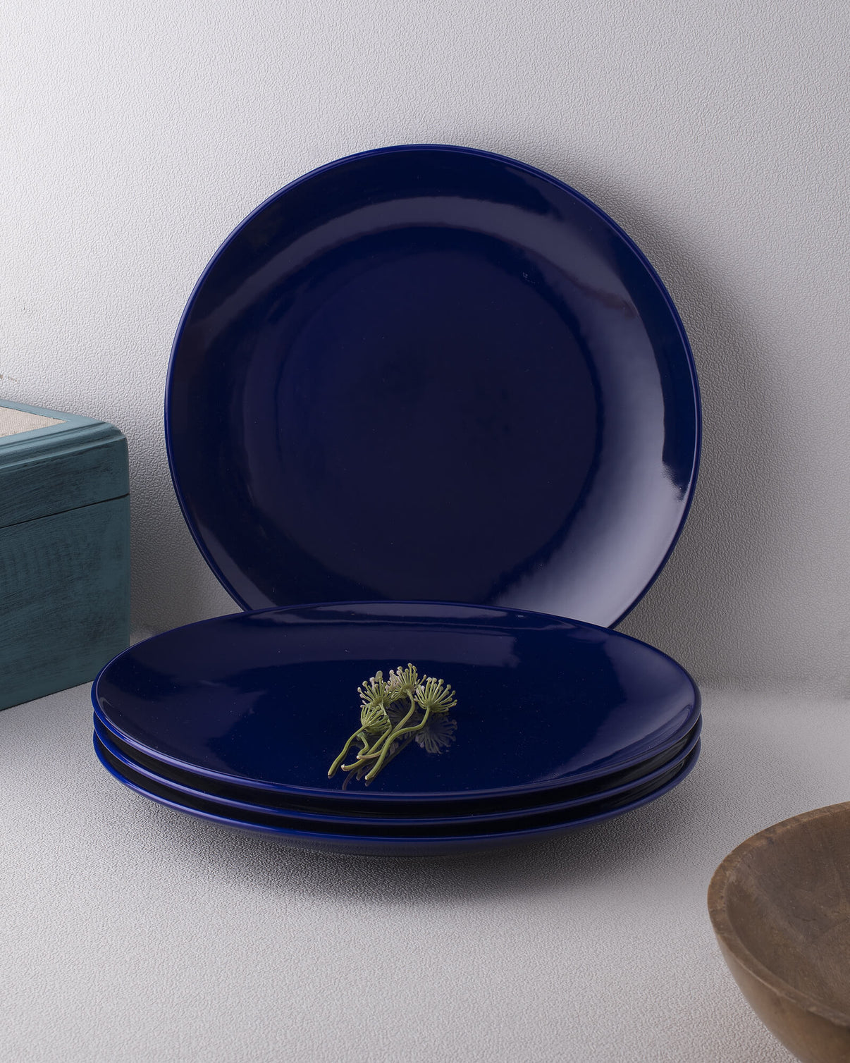Fine Porcelain Royal Blue Urmi Full Plate – Homesake.in